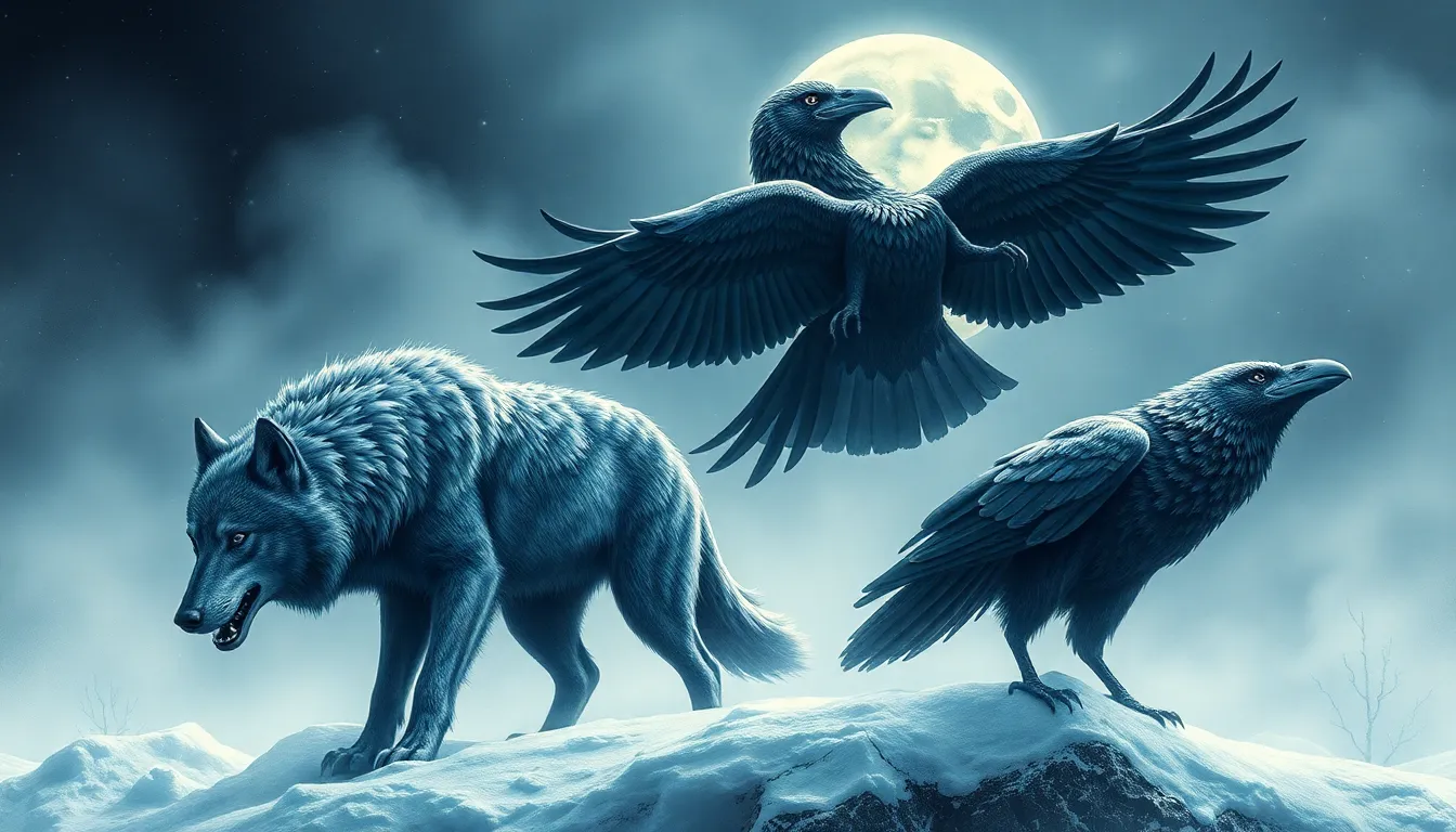 The Allfather’s Sacred Animals: Wolves and Ravens - Norse Mythology