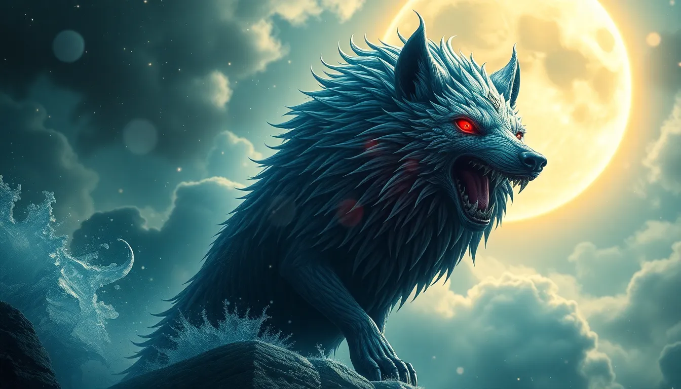 "Fenrir: The Wolf That Challenged the Cosmic Order" - Norse Mythology