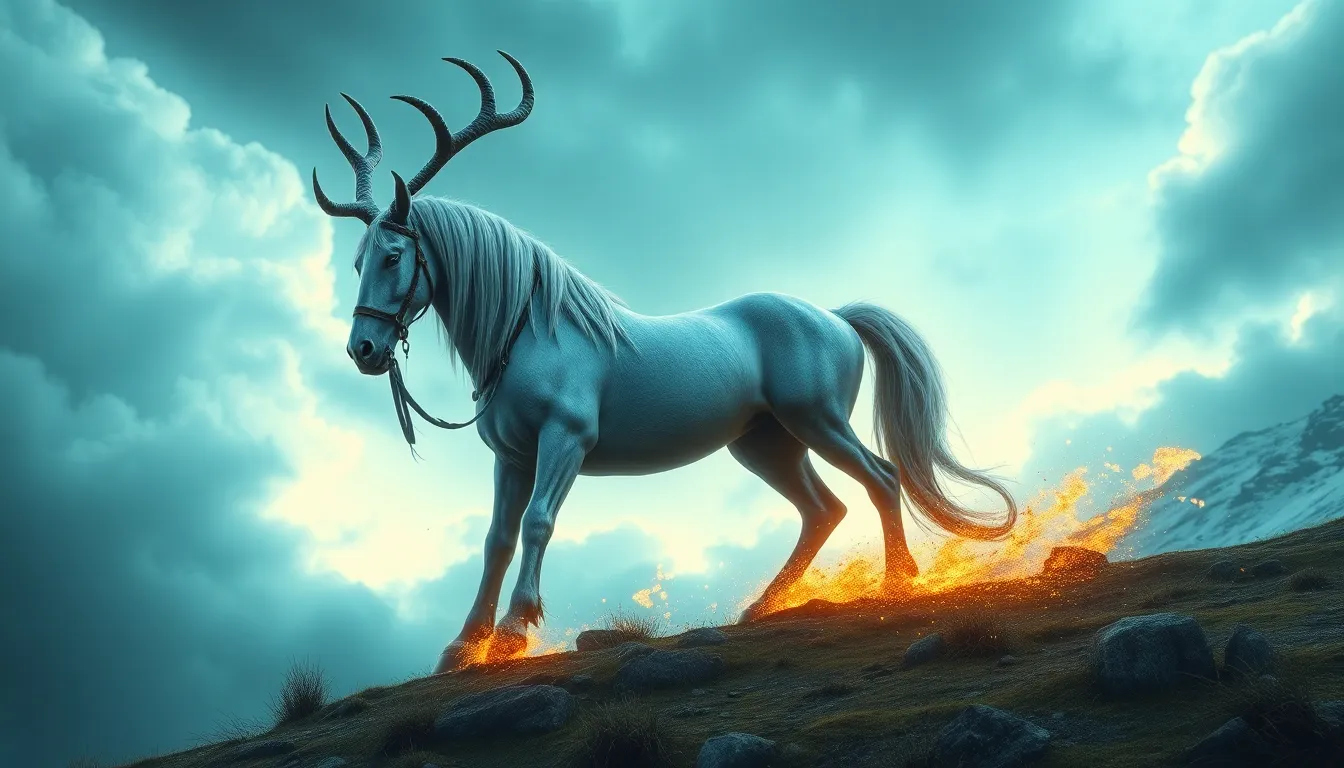 "Sleipnir: The Horse of the Gods and the Cycle of Life" - Norse Mythology