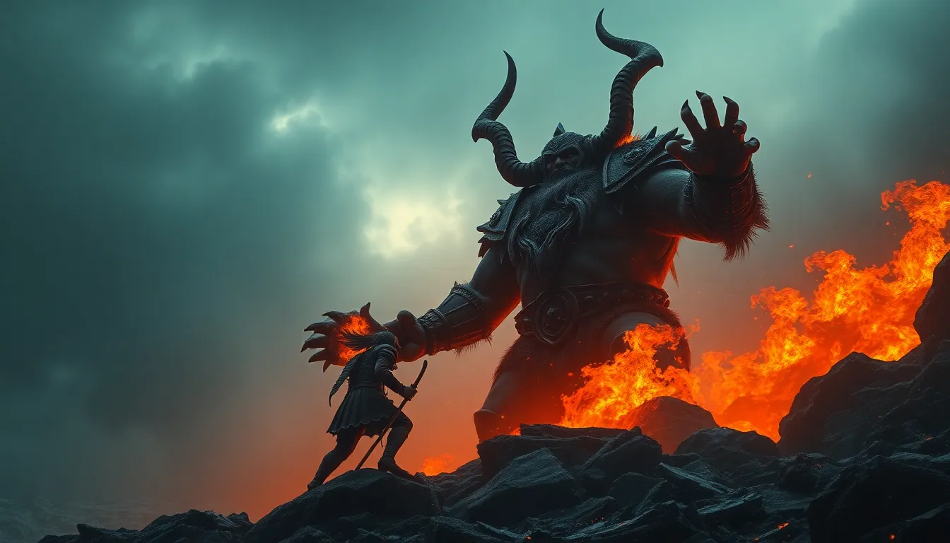 "The Role of Surtur in Ragnarok: The Fire Giant's Fury" - Norse Mythology